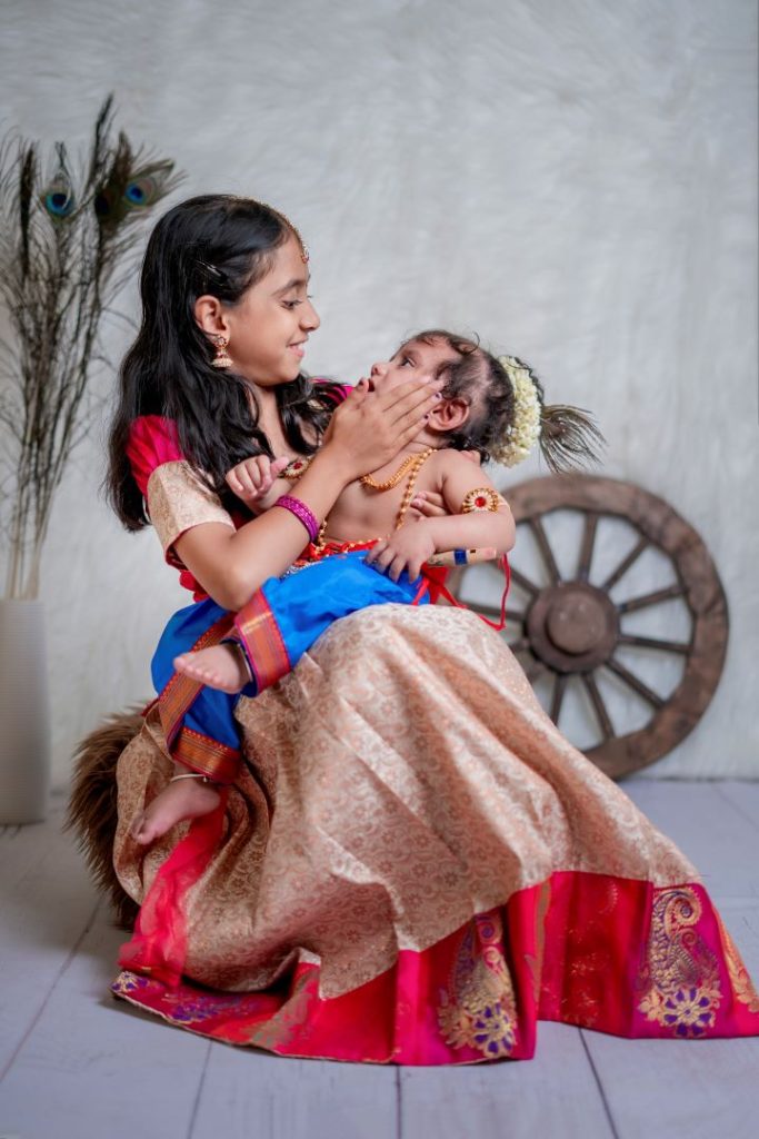 Krishna theme Baby Photoshoot Ideas | Krishna Janmashtami Baby shoot